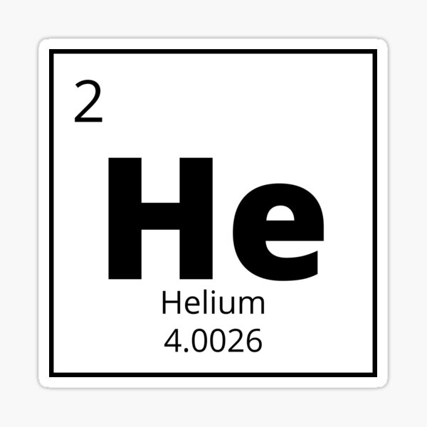 "Helium" Sticker by Blank02 | Redbubble