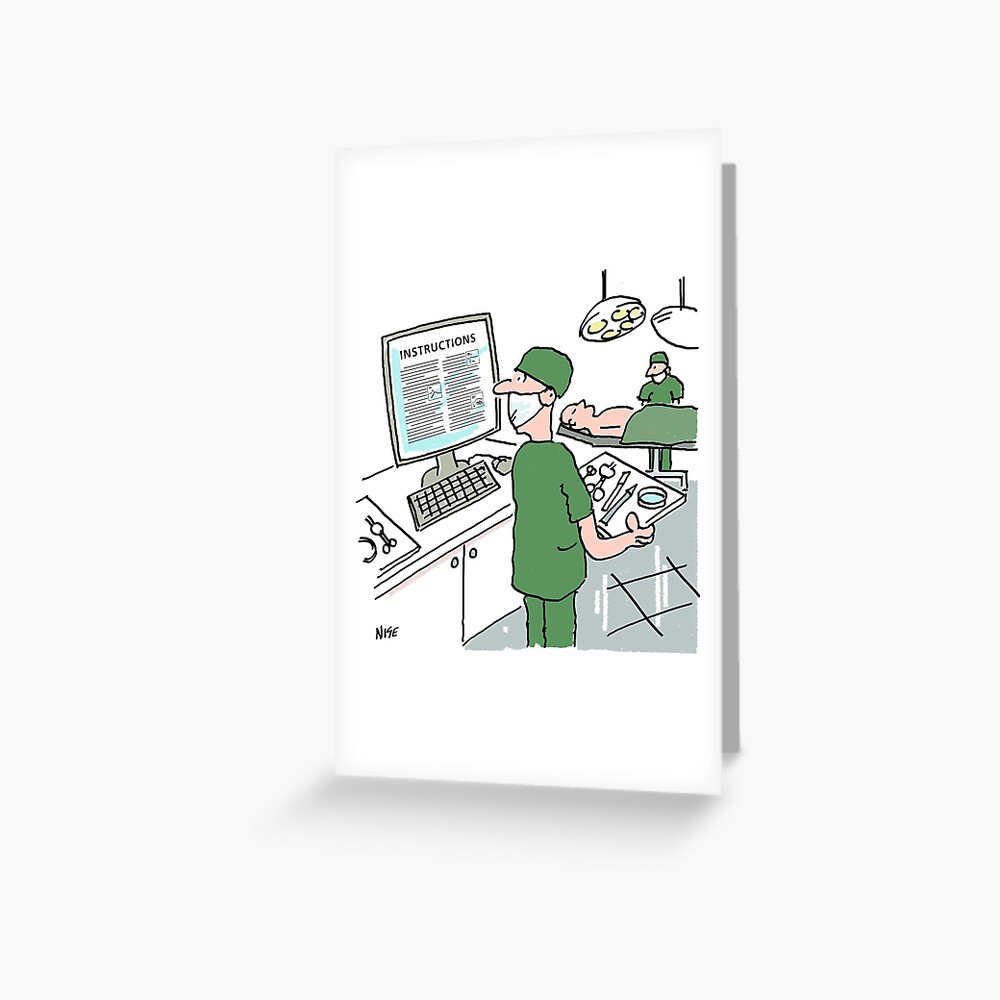 "Surgeon Prepares for an Operation" Greeting Card for Sale by ...