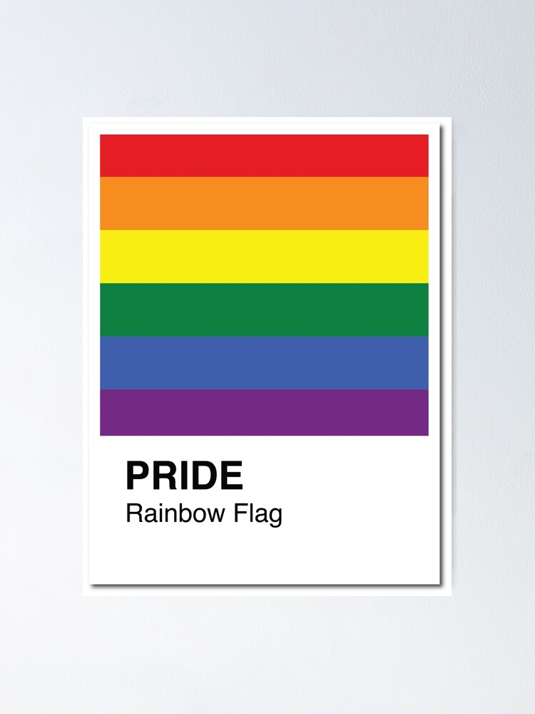 "Pantone Rainbow - Pride Flag" Poster for Sale by CrownMaru | Redbubble