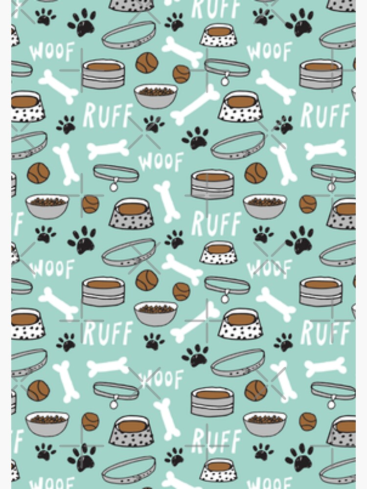 "Cute Dog Themed Pattern " Sticker by Foofighter01 | Redbubble