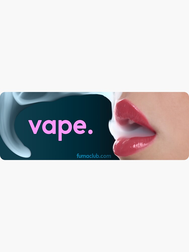 "Vaping Lips Rounded Corner Sticker - Pink" Sticker for Sale by ...