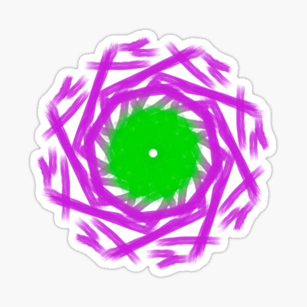 "Pink and Green Star, Abstract Art" Sticker for Sale by RomeoAzahar ...