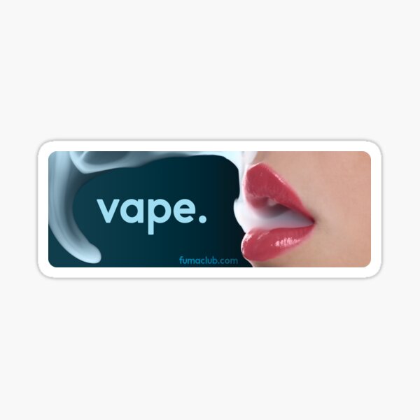 "Vaping Lips Rounded Corner Sticker - Blue" Sticker for Sale by ...