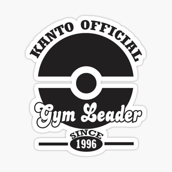 "Pokemon Kanto Official Gym Leader Baseball ¾ Sleeve T-Shirt" Sticker ...