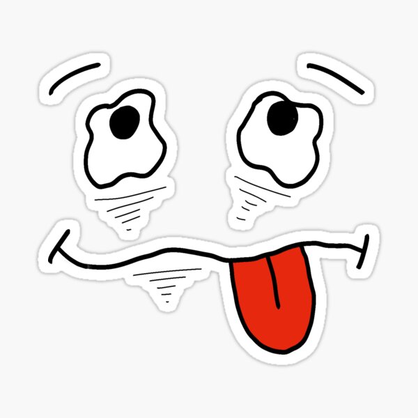 "funny face" Sticker for Sale by enzouuu | Redbubble