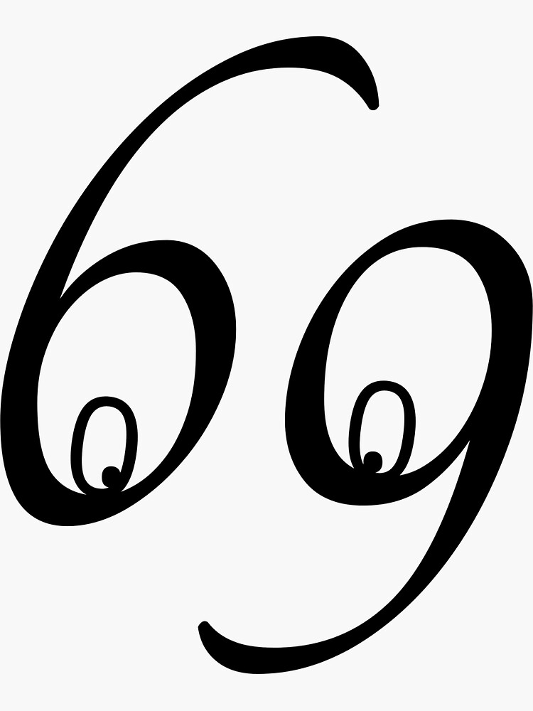 "69" Sticker by catoo666 | Redbubble