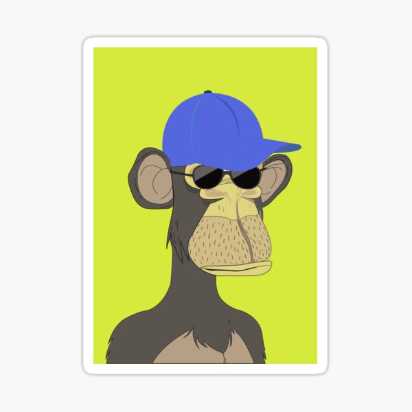 "Monkey APE Vector Art" Sticker by Hut4ClothingART | Redbubble