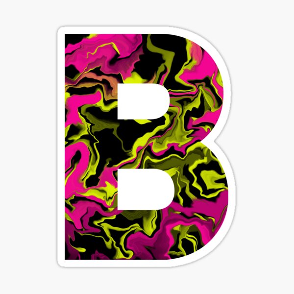 "Letter B Sticker; Letter B" Sticker for Sale by WoollyOrbit2000 ...