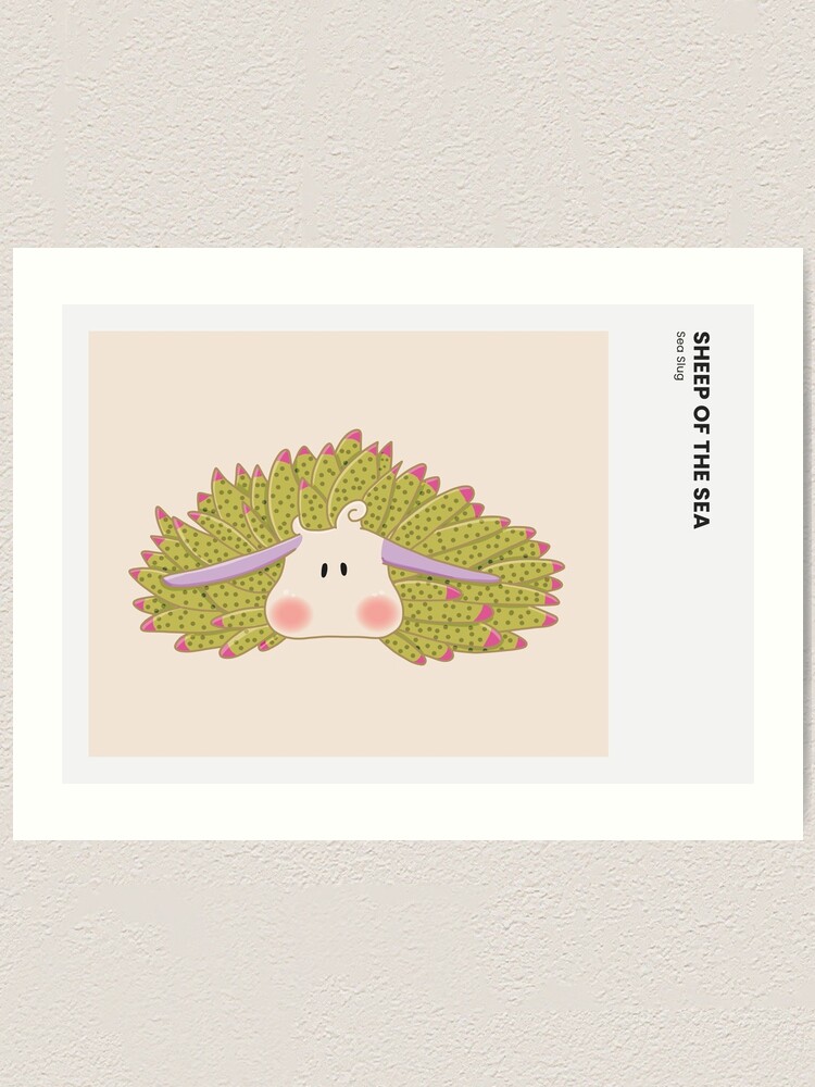 "Cute Sea Sheep Slug Drawing" Art Print by MariOyama | Redbubble