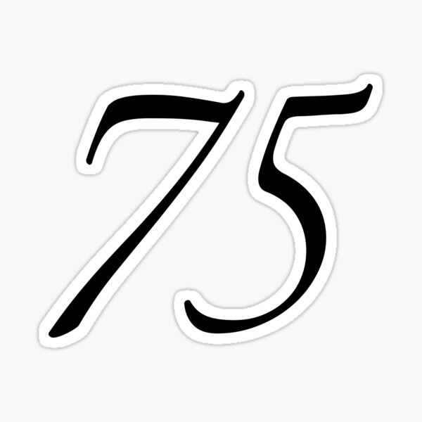 "75" Sticker by catoo666 | Redbubble