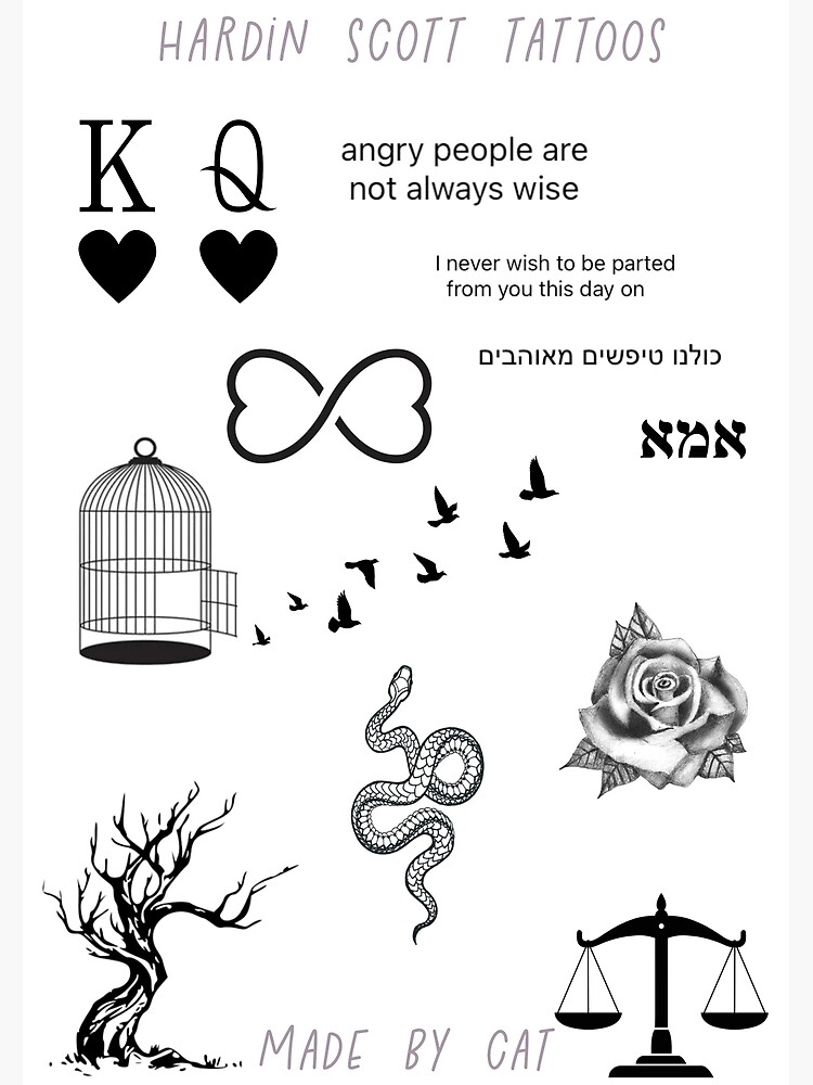 Póster for Sale con la obra «Tatuajes de Hardin Scott» de ...