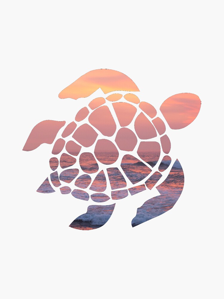 "ocean sunset sea turtle" Sticker for Sale by sluggishsloth | Redbubble