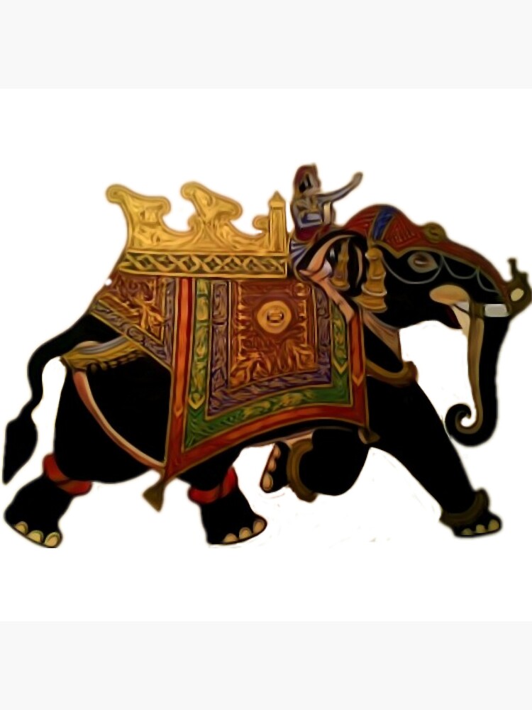 "Royal elephant Rajasthani or Mughal art" Art Print for Sale by ...