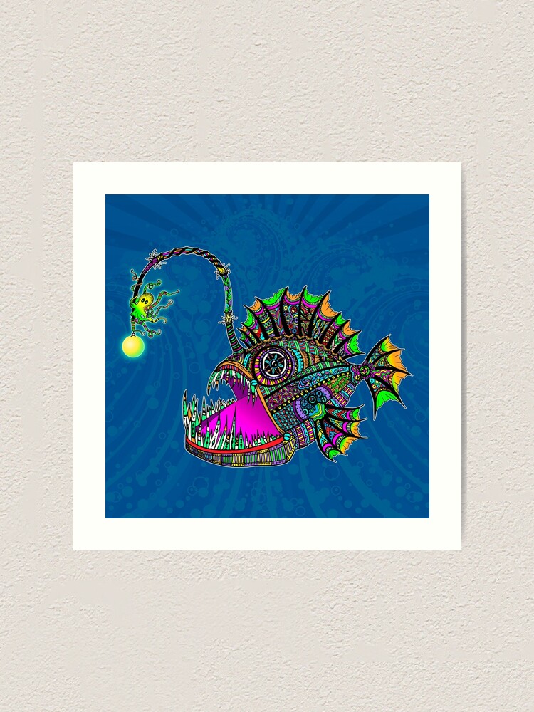 "Electric Angler Fish" Art Print for Sale by TammyWetzel | Redbubble
