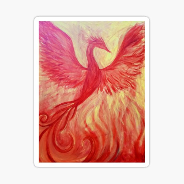 "Phoenix" Sticker for Sale by whimsystation | Redbubble