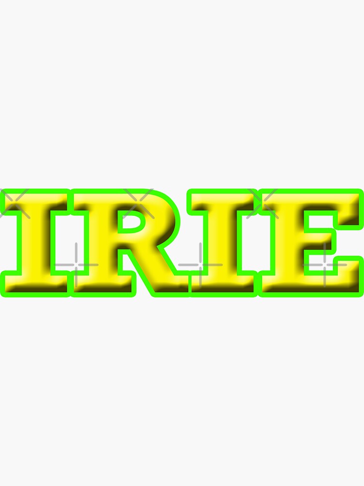 "Irie Jamaica Slang" Sticker by Angelle55 | Redbubble