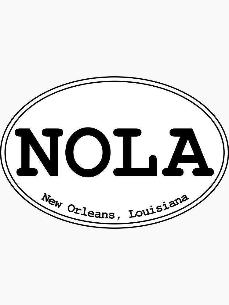 "NOLA - New Orleans Oval Design" Sticker for Sale by dodgemdesigns ...