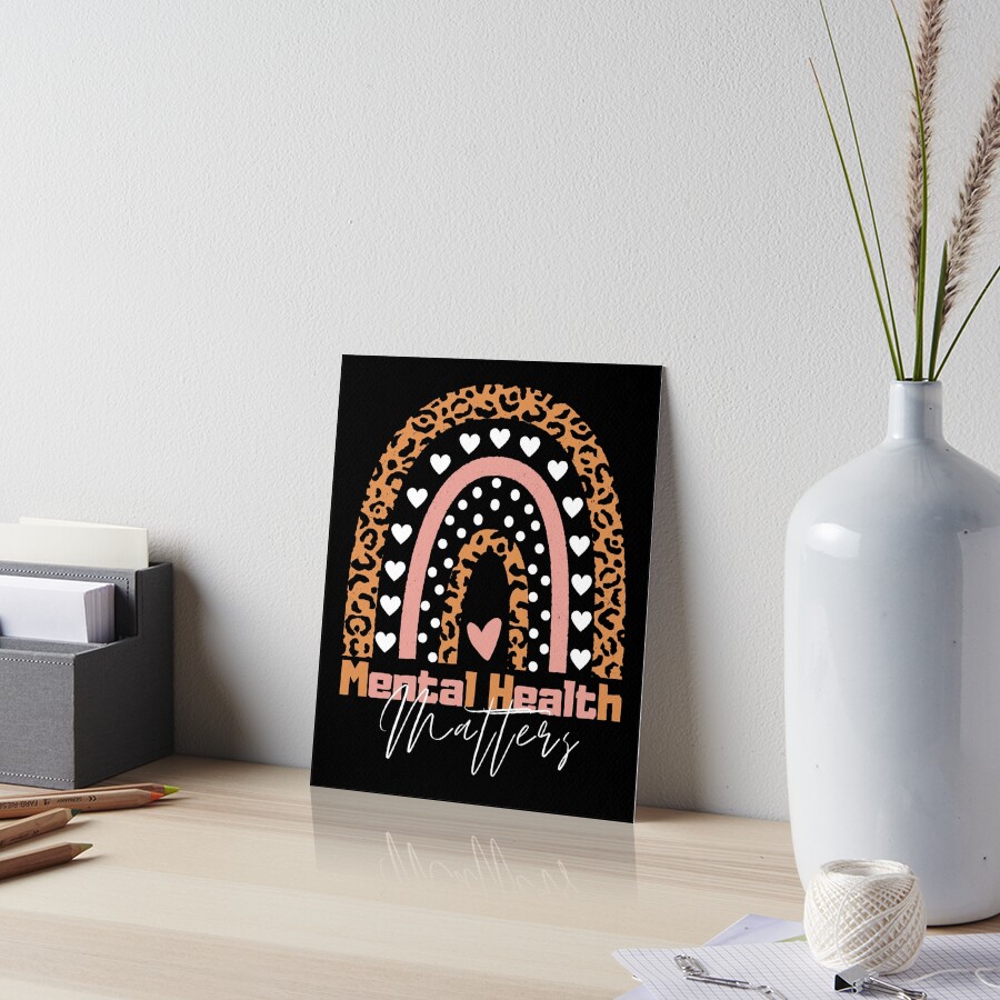 Mental Health Matters Boho Rainbow Spread Awareness Mental Health Art