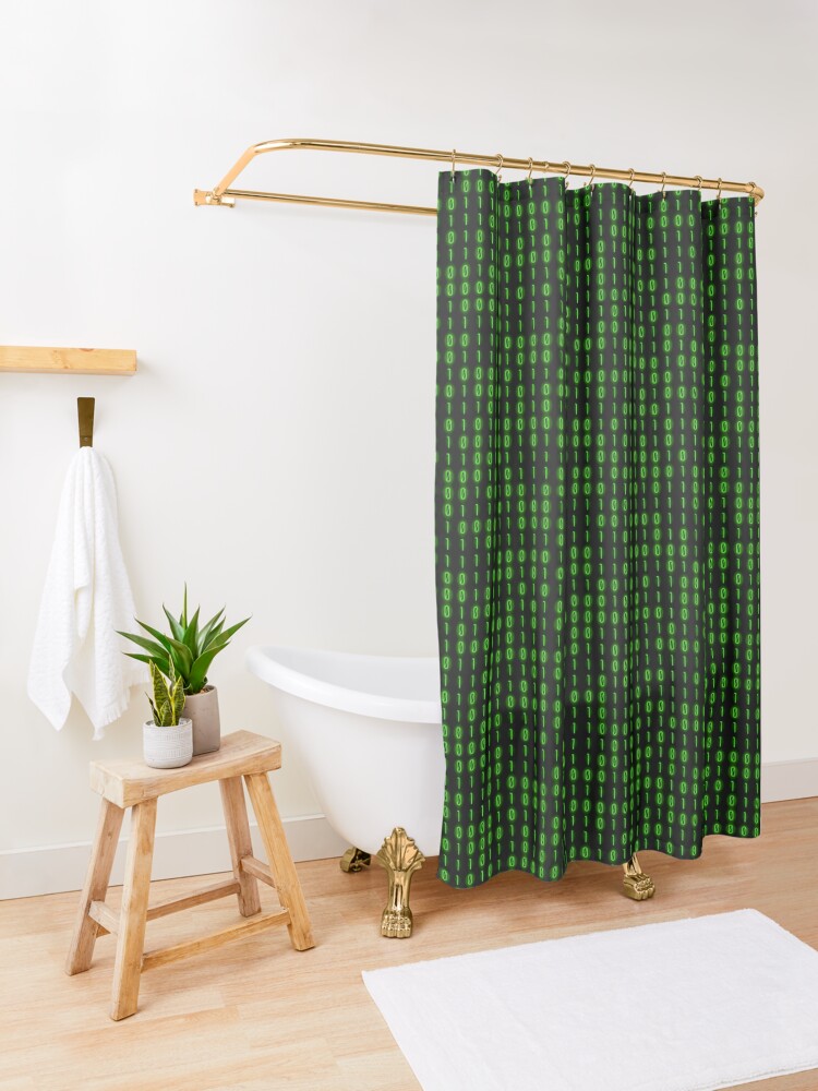 "Binary Code Inside" Shower Curtain for Sale by pattypattern | Redbubble