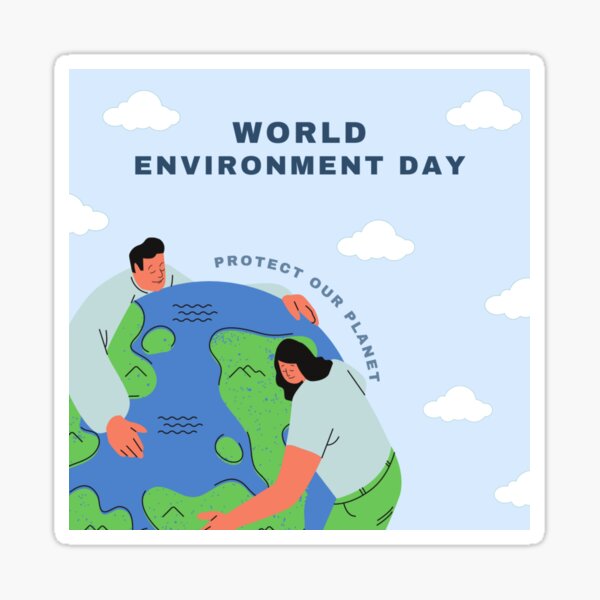 "World environment day" Sticker by GreatColl | Redbubble
