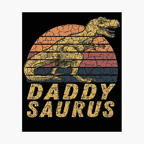 Lámina fotográfica « Papá Saurus T rex Dinosaurio Hombres Día del padre ...