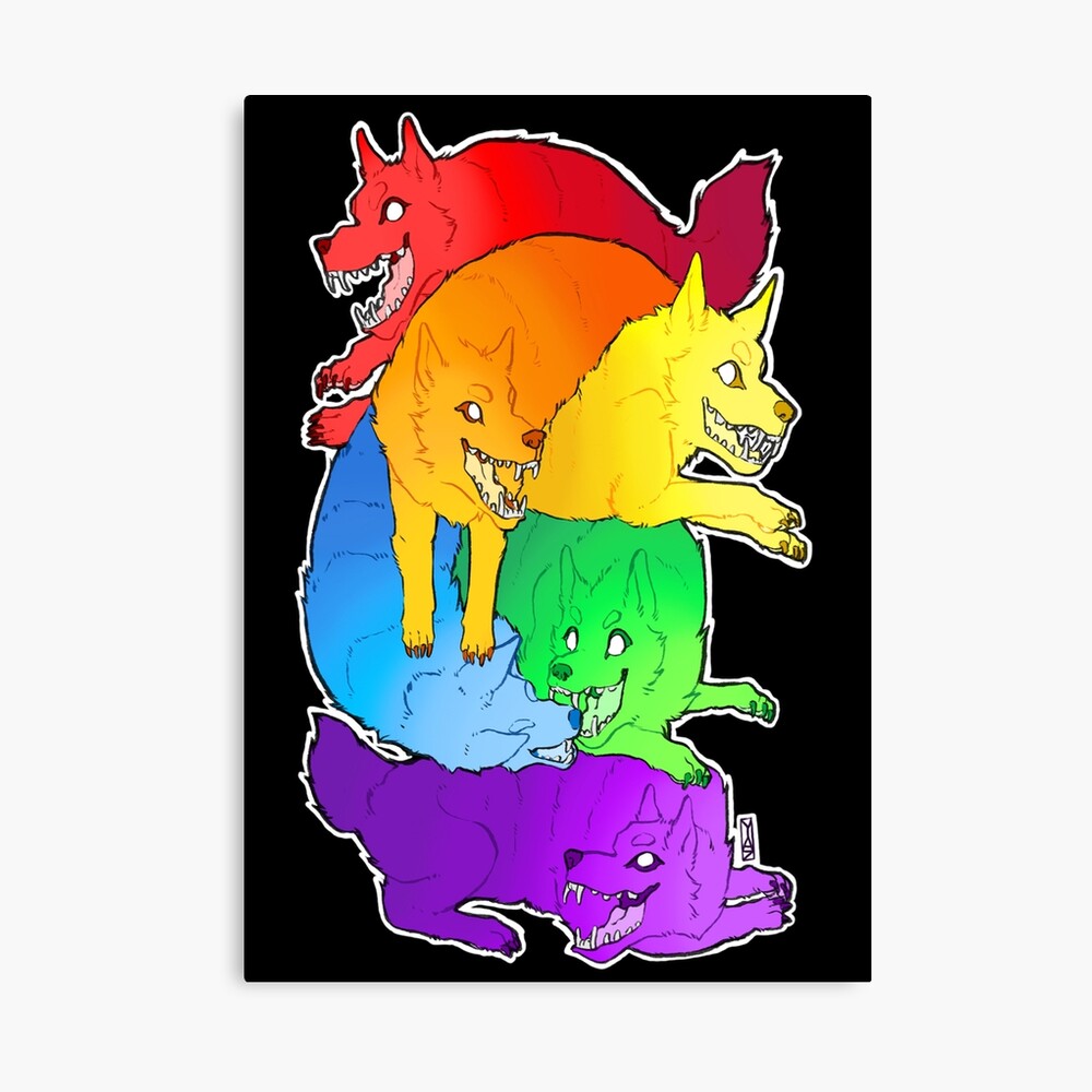 "Rainbow Wolves " Canvas Print by Yaswolf | Redbubble