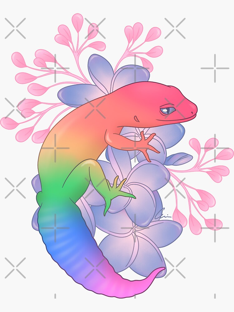 "Lgbtq Pride Flag Colored Leopard Gecko" Sticker for Sale by anacecilia ...