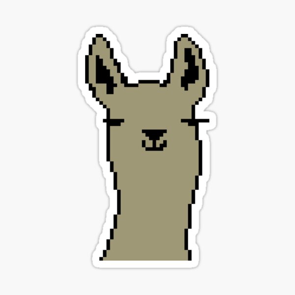 "Alpaca Pixel Calm Just Calm Down" Sticker by ArtlumbiaPixels | Redbubble