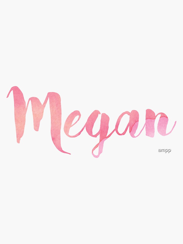"Megan" Sticker for Sale by ampp | Redbubble