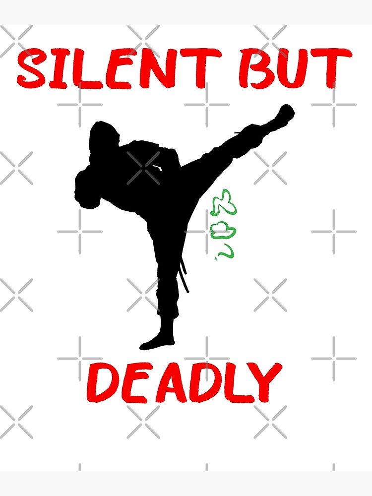 Silent But Deadly Fart Ninja Funny Design Poster For Sale By Fleetmaster Redbubble