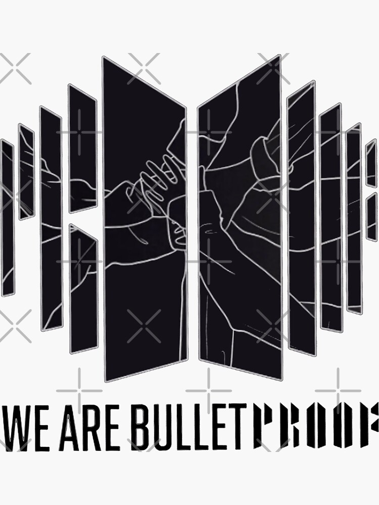 "We Are Bulletproof" Sticker for Sale by BeachHouseArt | Redbubble