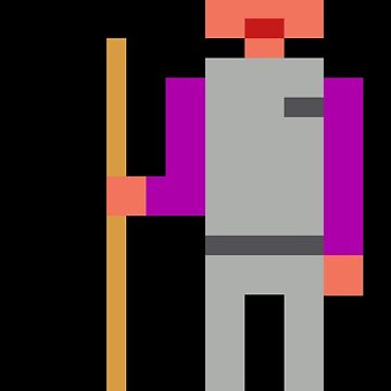 "Space Quest Roger Wilco: Space Janitor with golden mop" Sticker for ...