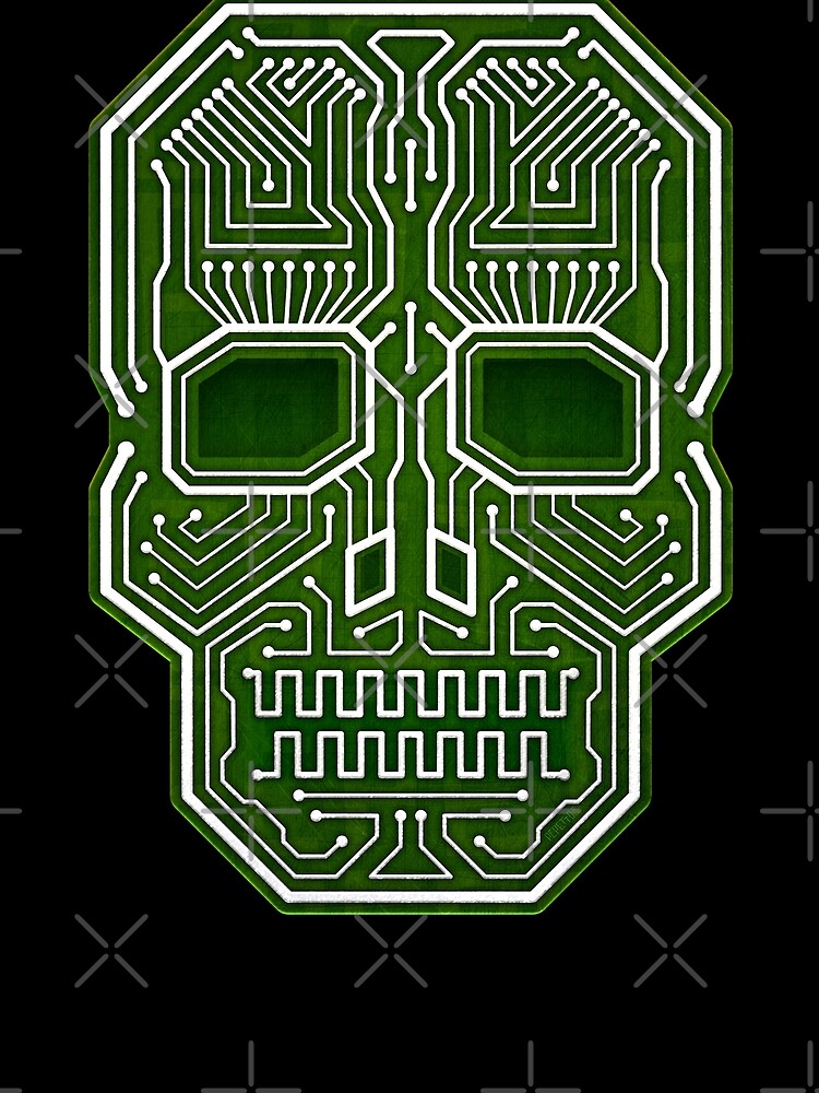 "Skull Hacker Isolated Version" T-shirt by hacktees-shop | Redbubble