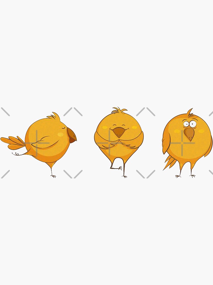 "Cute Yellow Cartoon chicks" Sticker for Sale by KARAM-B | Redbubble