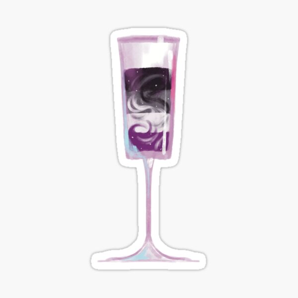 "subtle ace pride in a flute glass" Sticker by sunfloras | Redbubble