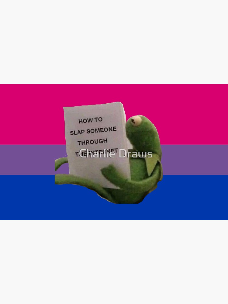"Kermit the Frog Bisexual Pride Flag" Sticker by Lottie1820 | Redbubble