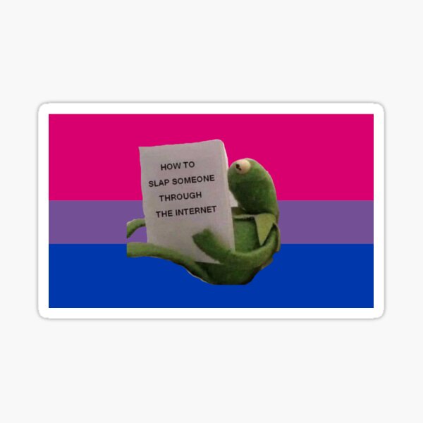 "Kermit the Frog Bisexual Pride Flag" Sticker by Lottie1820 | Redbubble