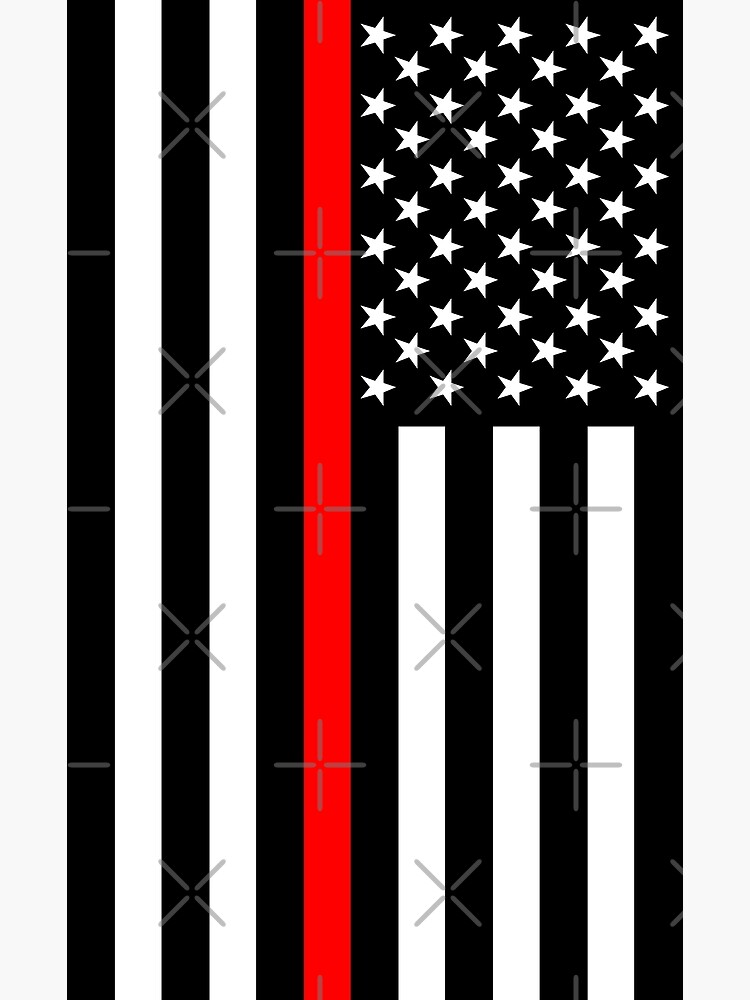 "Firefighters Red Line US Flag" Poster for Sale by Garaga | Redbubble