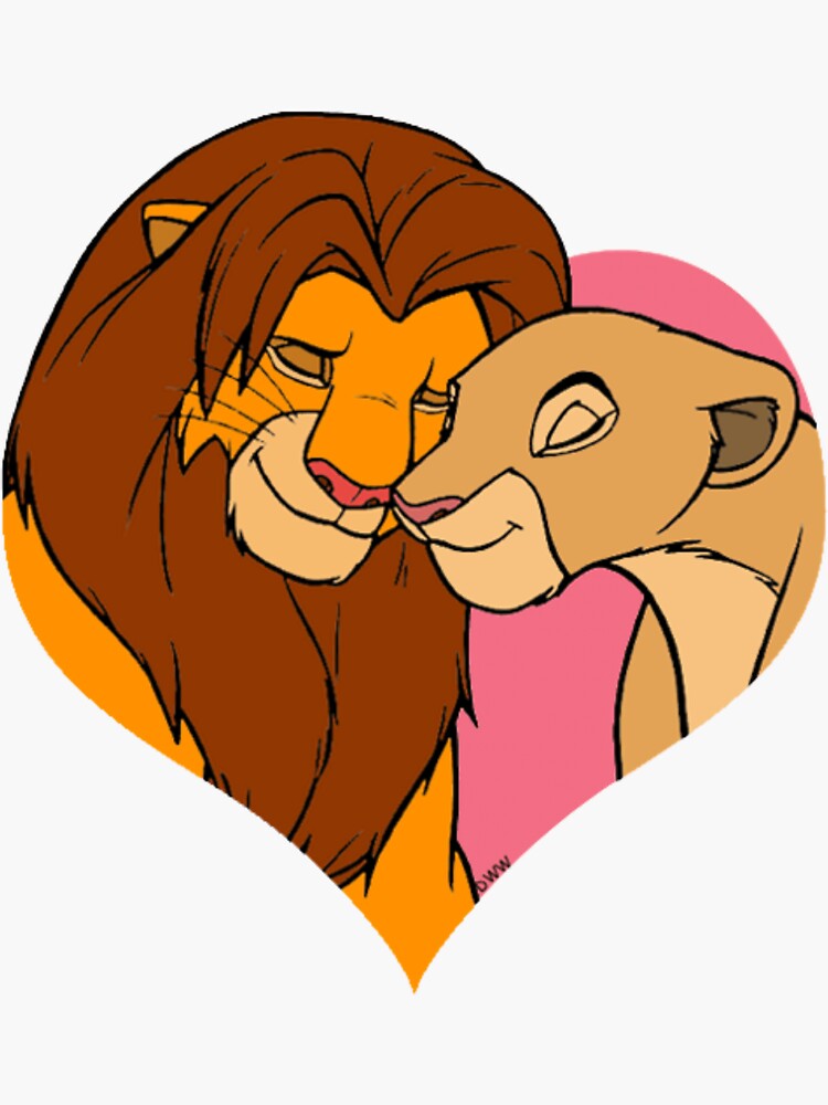"Simba & Nala " Sticker by Hamtage | Redbubble