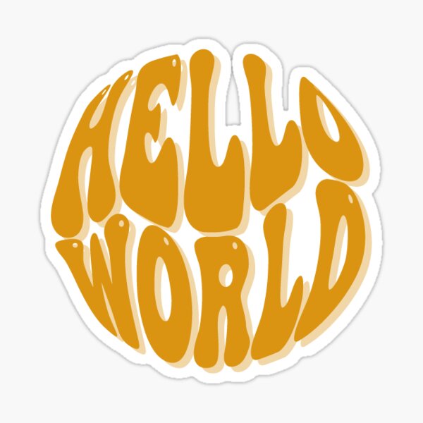 "hello world" Sticker for Sale by EL5RABA | Redbubble