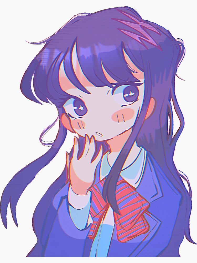"komi Amazed Sticker, Aesthetic, Cute" Sticker by wolfnap8 | Redbubble