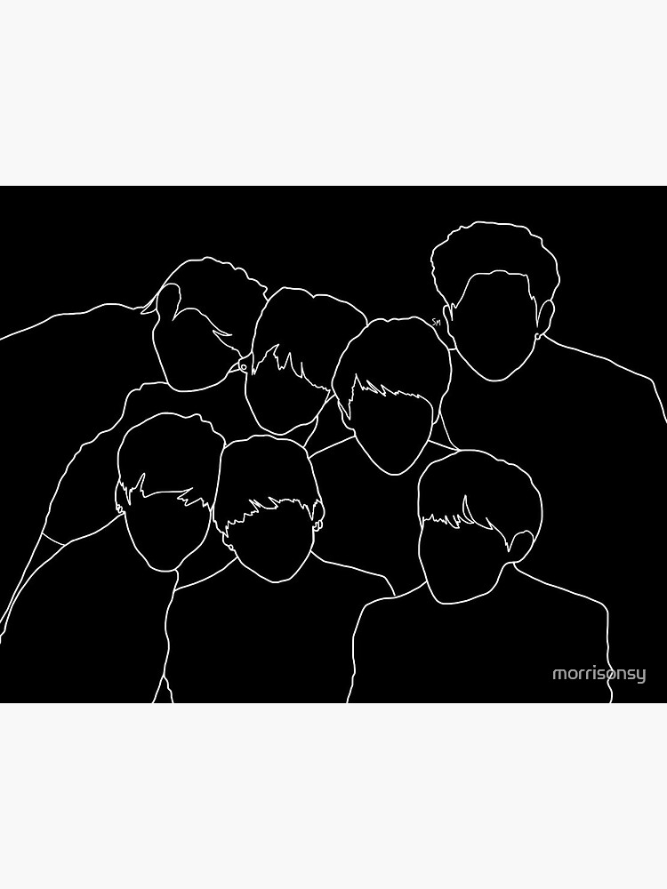 "BTS Outline" Sticker for Sale by morrisonsy | Redbubble