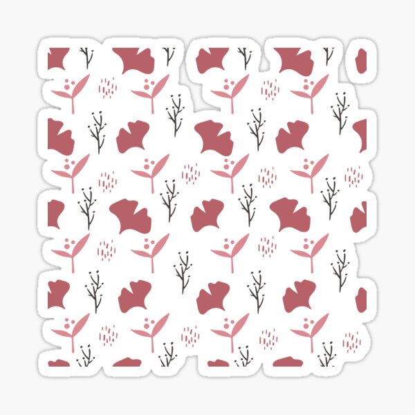 "Abstract Red Plants" Sticker by eunicehillcast | Redbubble