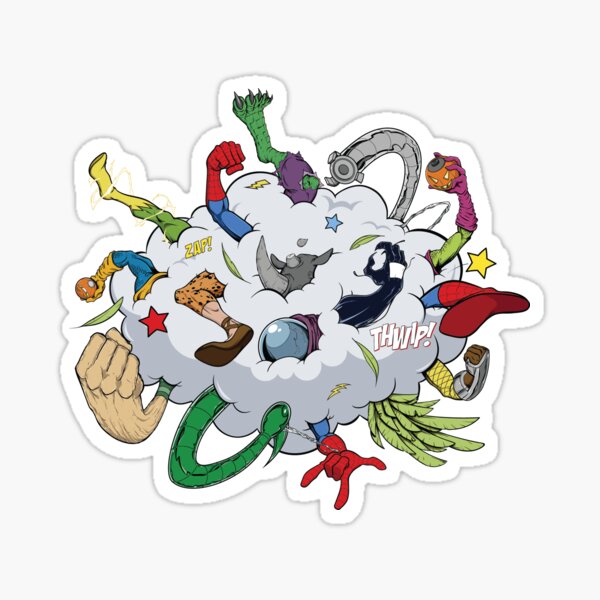 "AMAZING Fight Cloud" Sticker by RSands | Redbubble