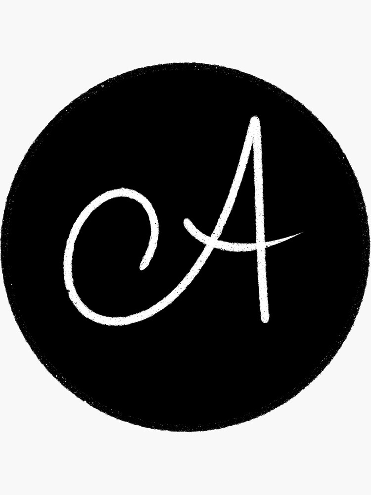 "Handwritten Initials, letter A sticker" Sticker for Sale by penandyarn ...