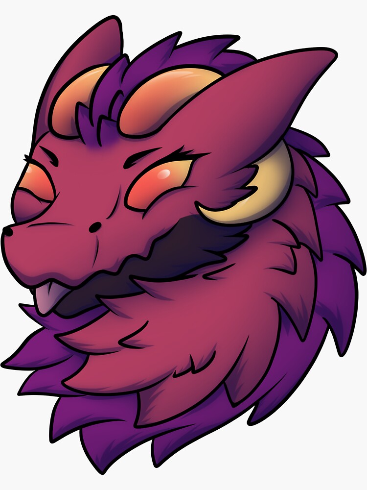 "wickerbeast headshot" Sticker by GL1TCHMM | Redbubble