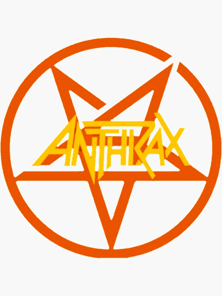 "anthrax band rock meta best of logo " Sticker by ShelbADesigns | Redbubble
