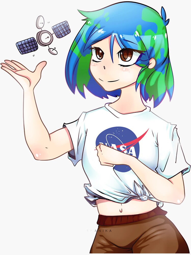 " Earth Chan" Sticker by ModernPrinting | Redbubble