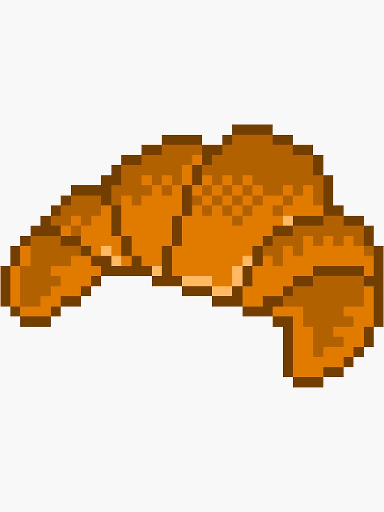 "Croissant 8 Bit" Sticker for Sale by KrAyZiEBOOY | Redbubble