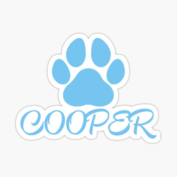 "Blue Dog Name Cooper" Sticker for Sale by Foofighter01 | Redbubble